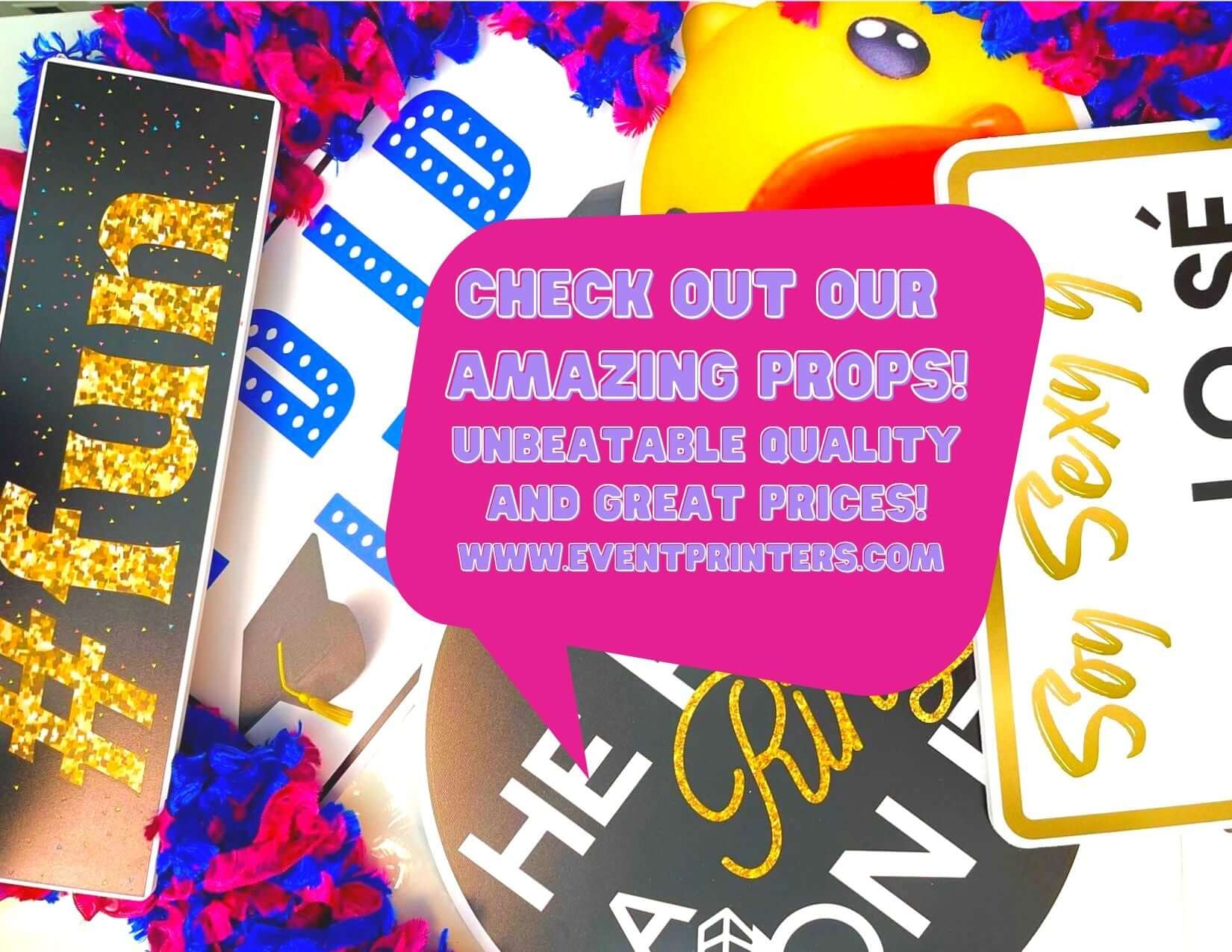 Photo Booth Prop Set - 6 Fun & Beautiful Pieces