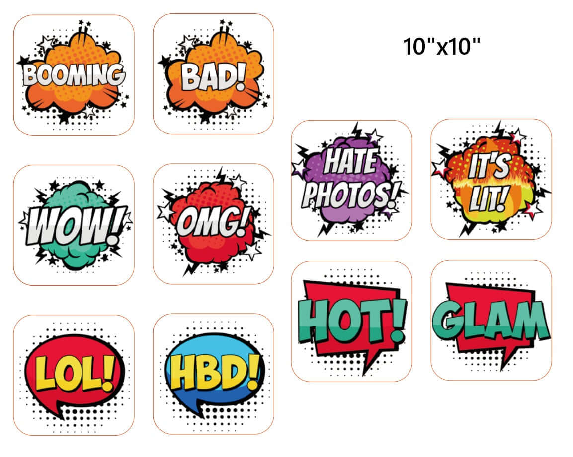 Fun Explosion Party Prop Set - Colorful PVC Decor