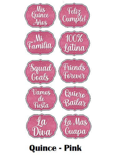 Sweet 15 - Quinceanera - Photo Booth PVC Props