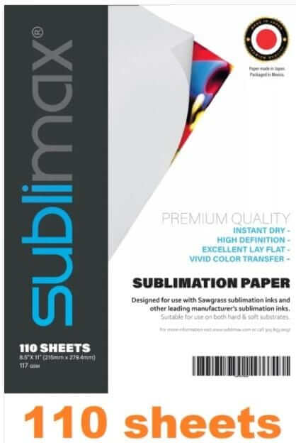 SUBLIMAX 8.5"x14" Sublimation Paper - 110 Sheets